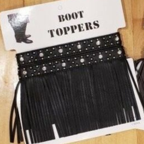 Accessories | Faux Leather Fringe Boot Toppers | Poshmark
